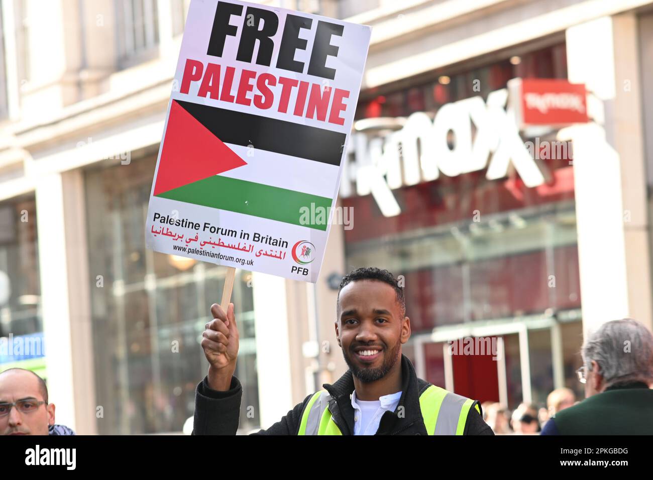 Israel Embassy, London, UK. 7th Apr, 2023. Demonstration against the ...
