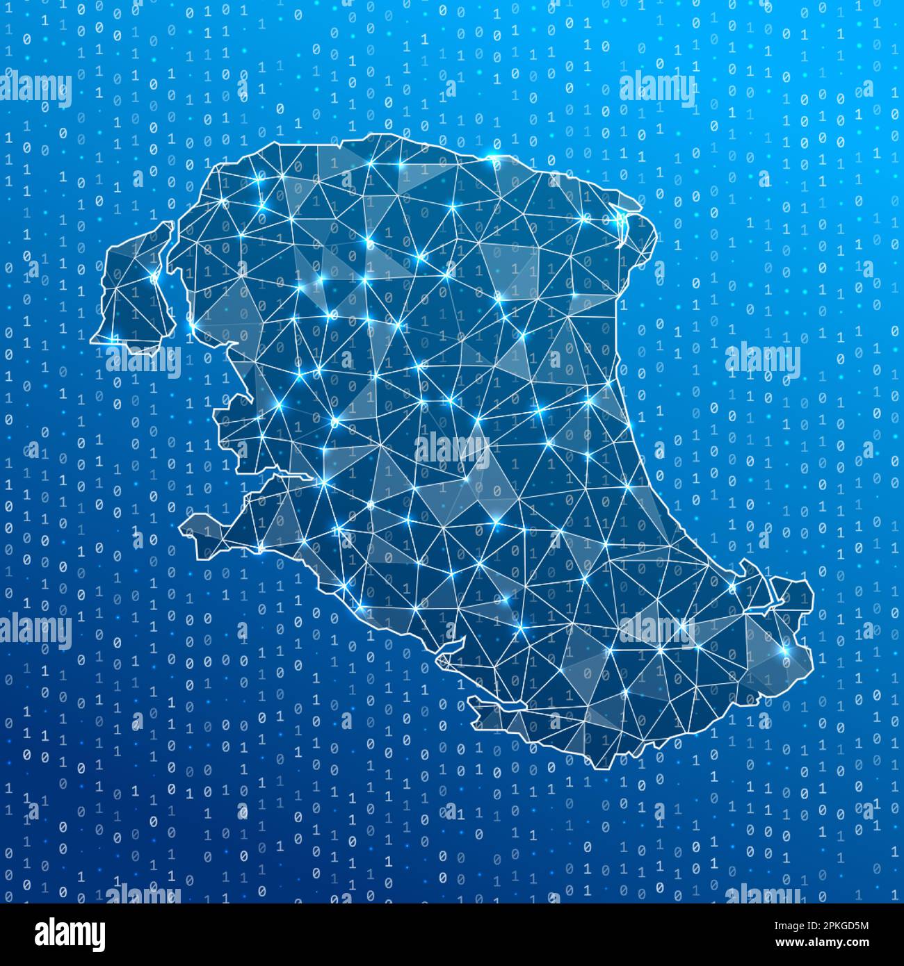 Network map of Parrot Cay. Island digital connections map. Technology ...