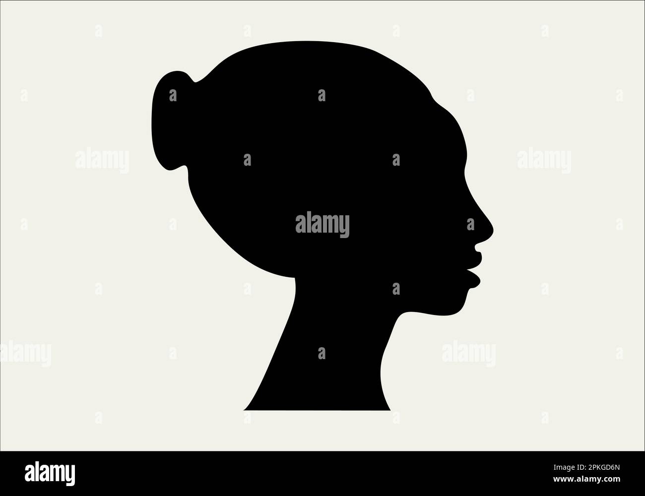 Silhouettes of lovely ladies. Beautiful girls stand in different pose ...