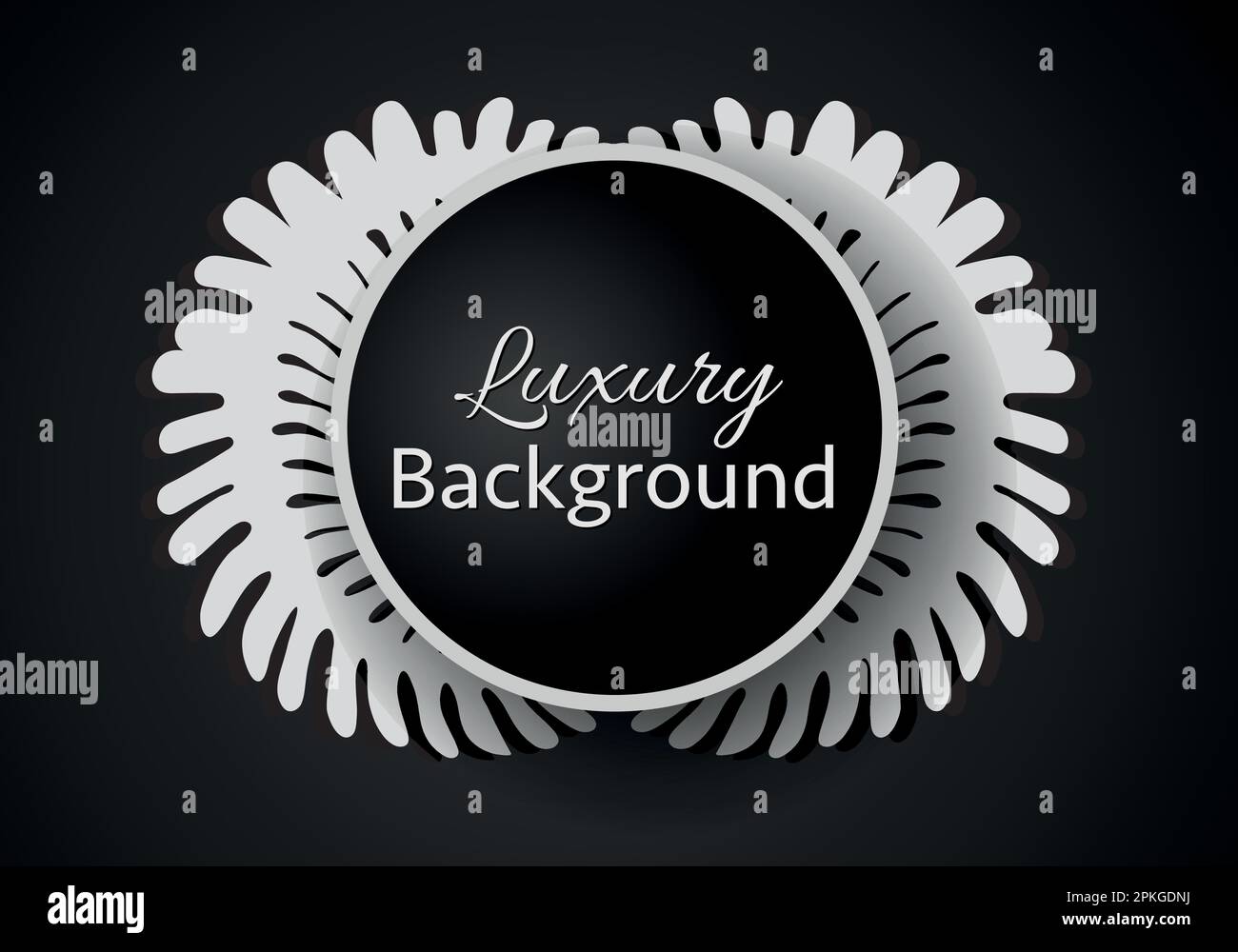 Elegant banner with intricate, parallel white lines on a dark ...