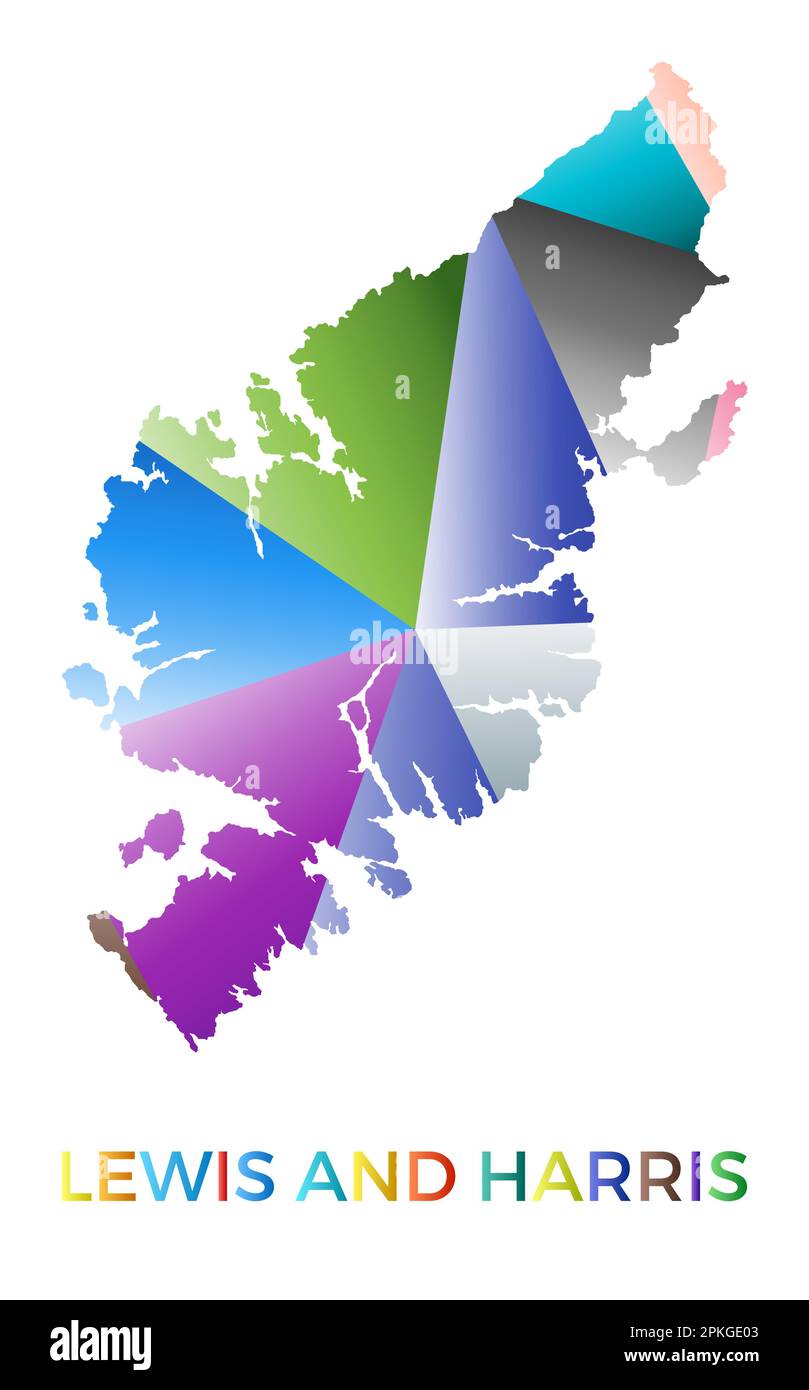 Bright colored Lewis and Harris shape. Multicolor geometric style ...