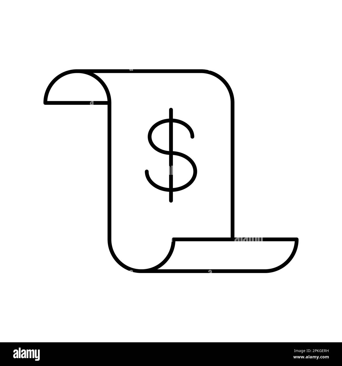 Sales receipt icon. Isolated paper receipt sign. Vector illustration ...