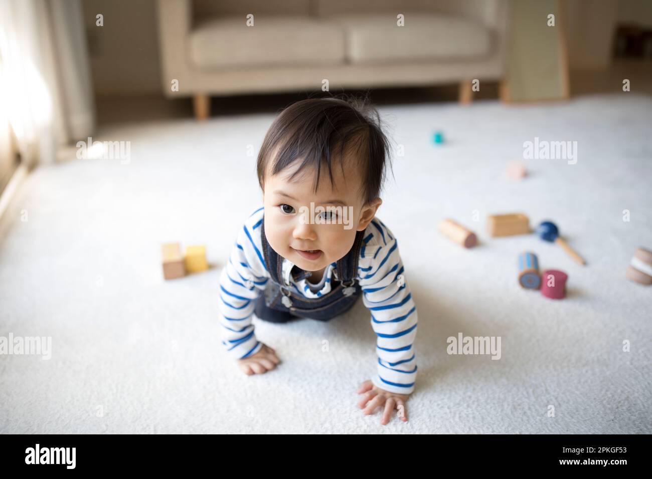 Asian baby smiling hi-res stock photography and images - Alamy
