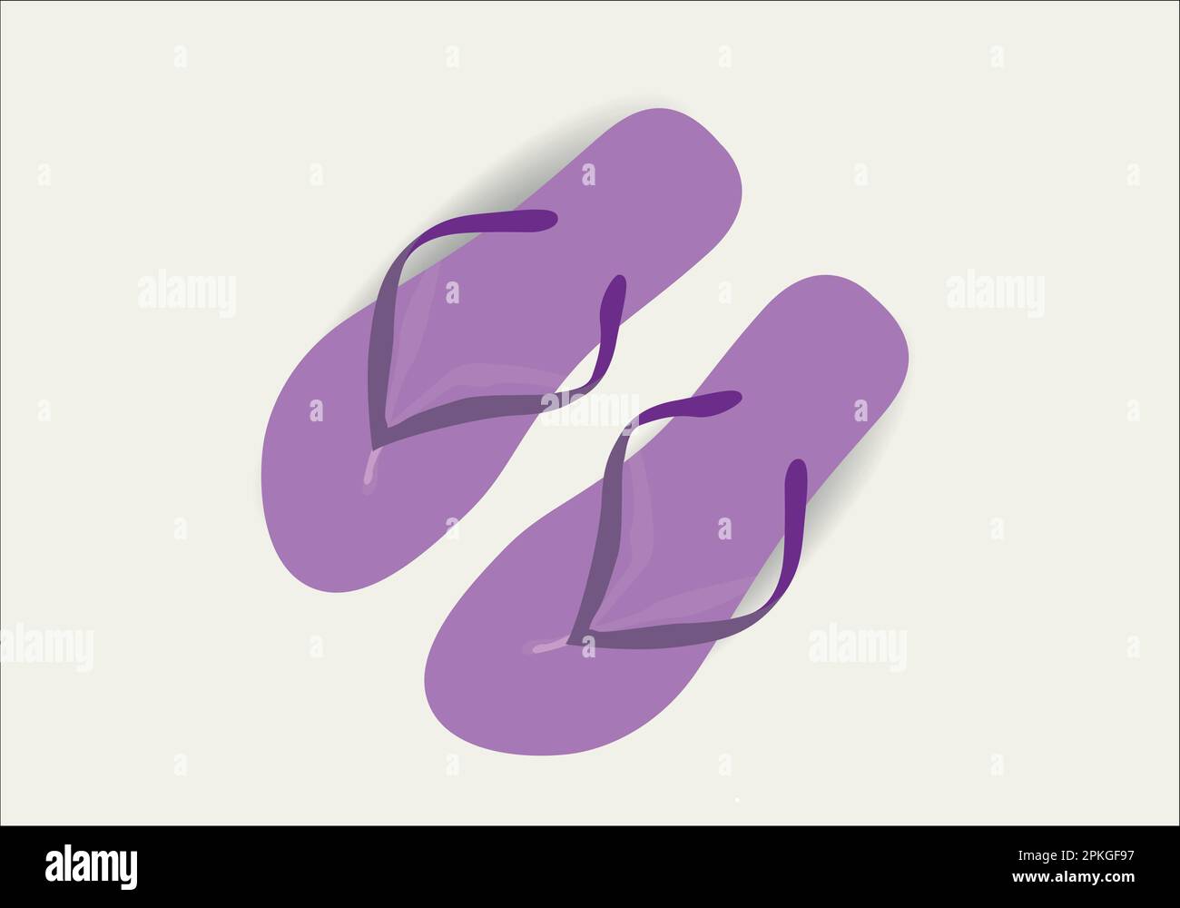 Flip flops on white background. Vector illustration in trendy flat ... Flip flops on white background. Vector illustration in trendy flat ...