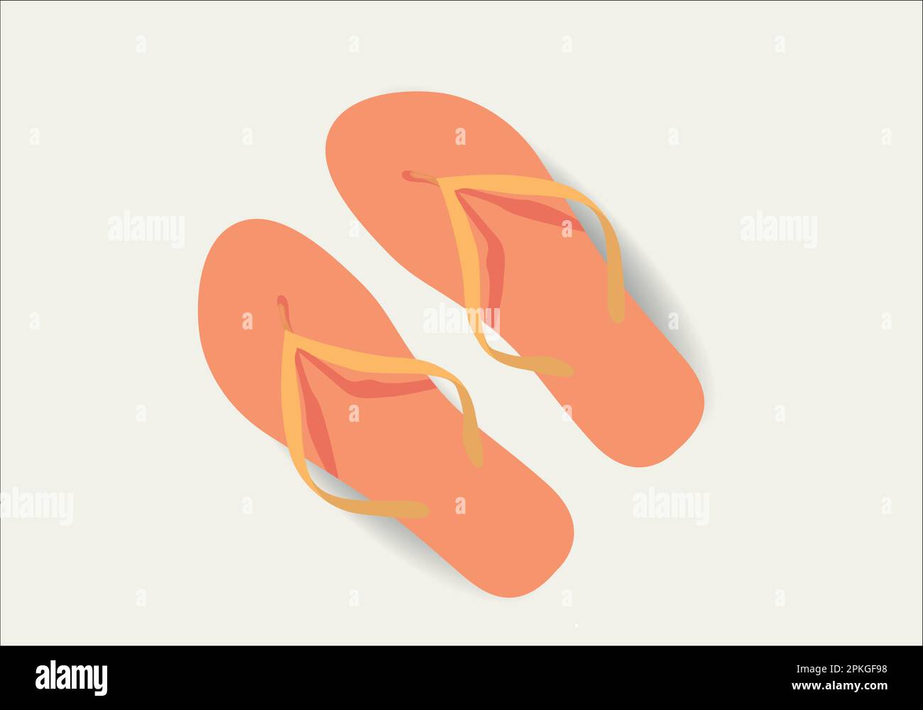Flip flops on white background. Vector illustration in trendy flat style. Vector Flip Flops ...