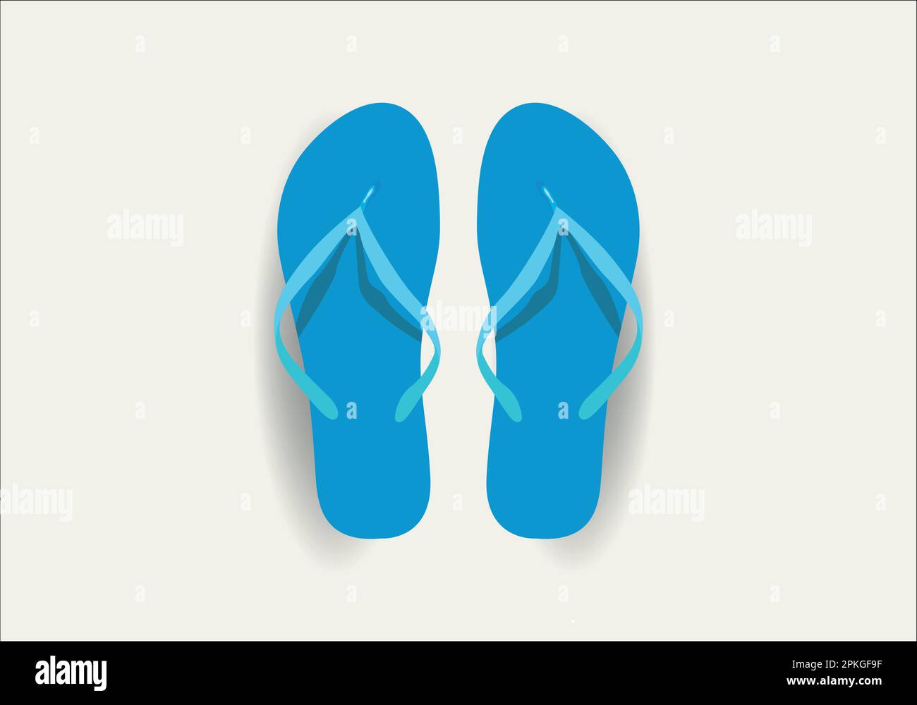 Flip flops on white background. Vector illustration in trendy flat style. Vector Flip Flops ...
