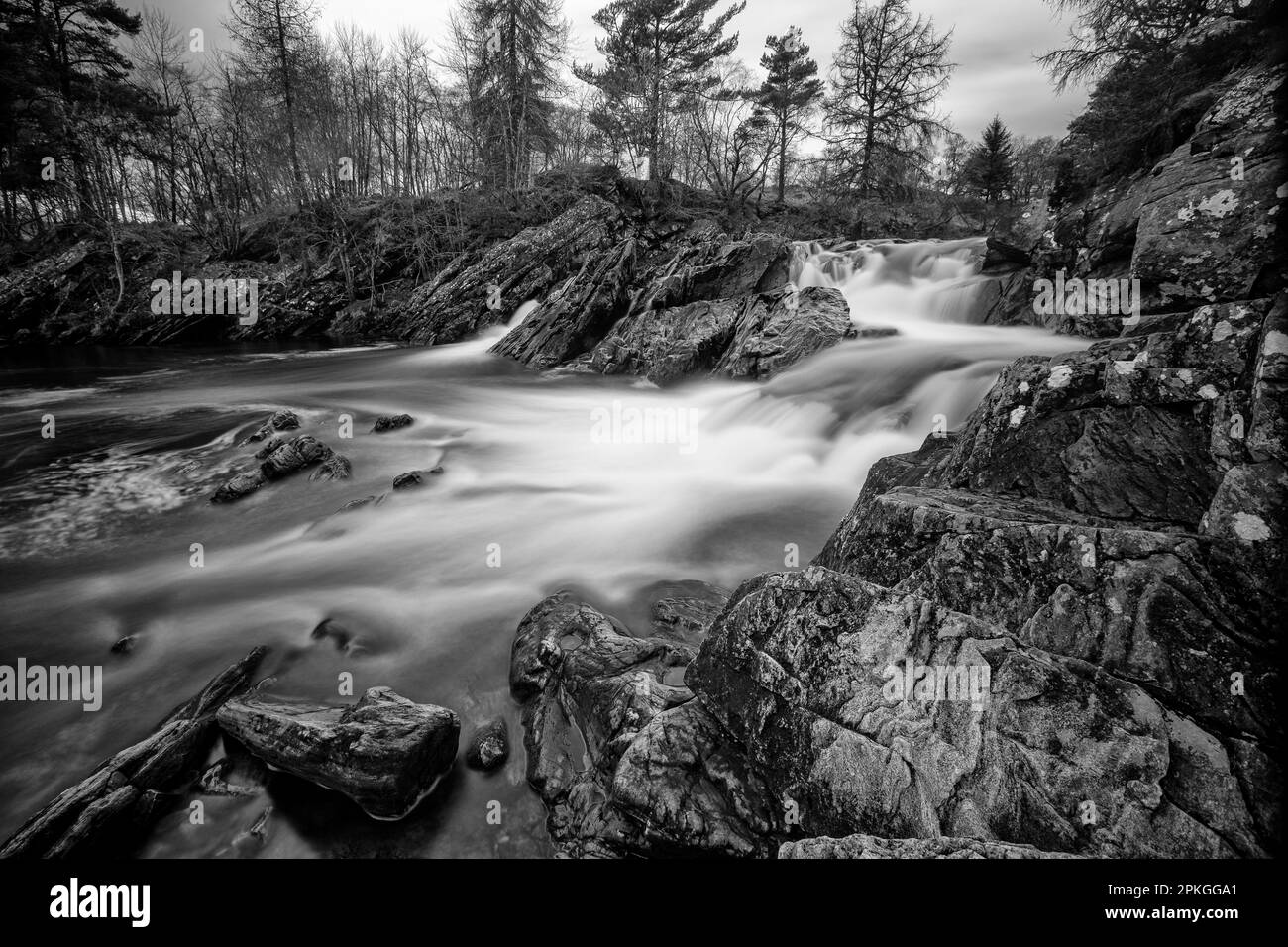 Cassley Waterfalls, Sutherland, Scotland Stock Photo - Alamy