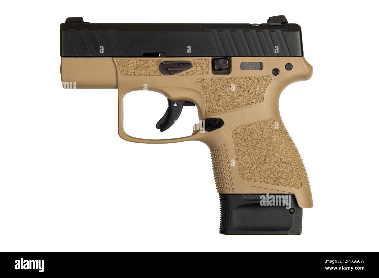 Modern semi-automatic pistol. A short-barreled weapon for self-defense ...