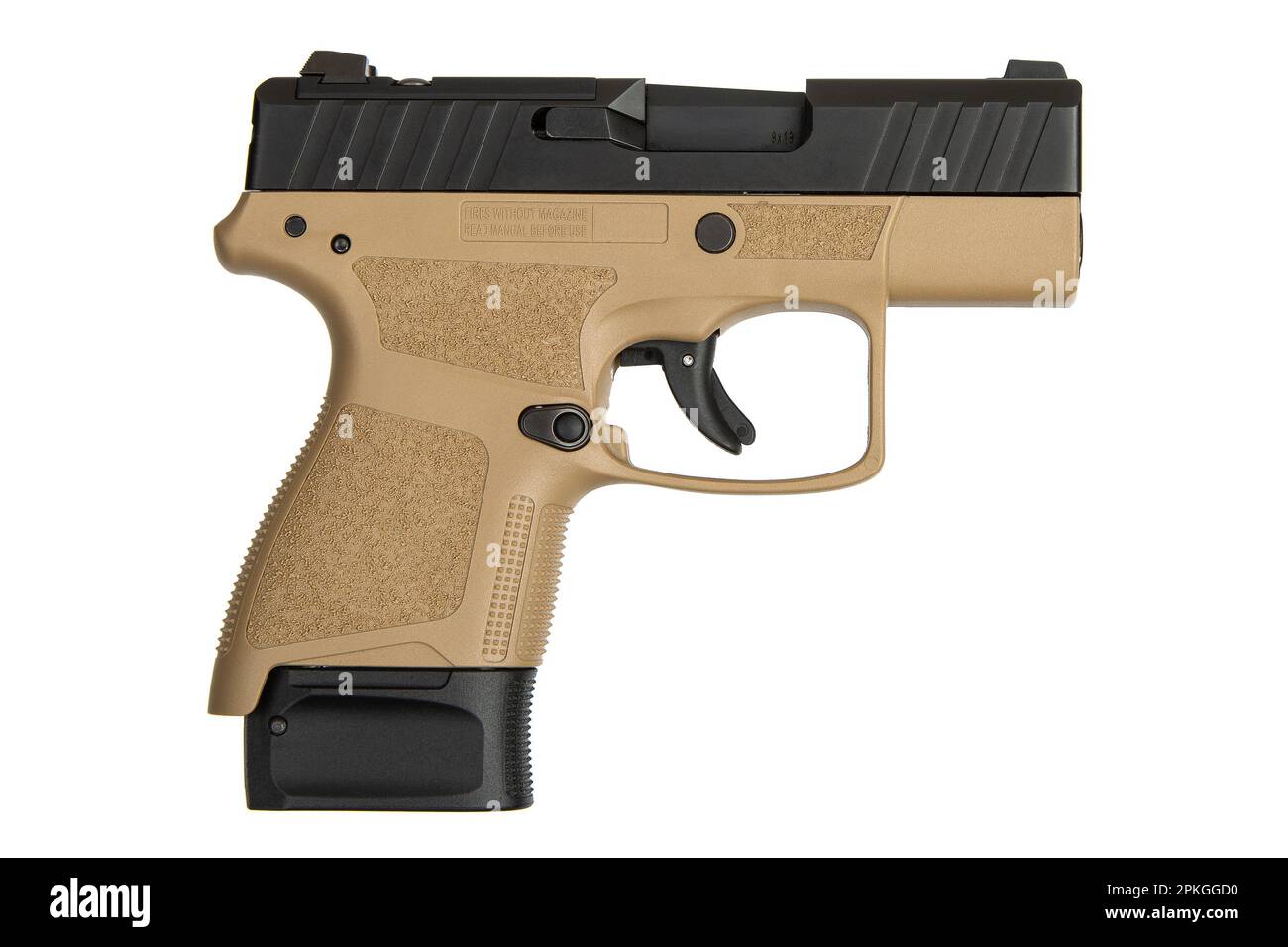 Modern semi-automatic pistol. A short-barreled weapon for self-defense ...