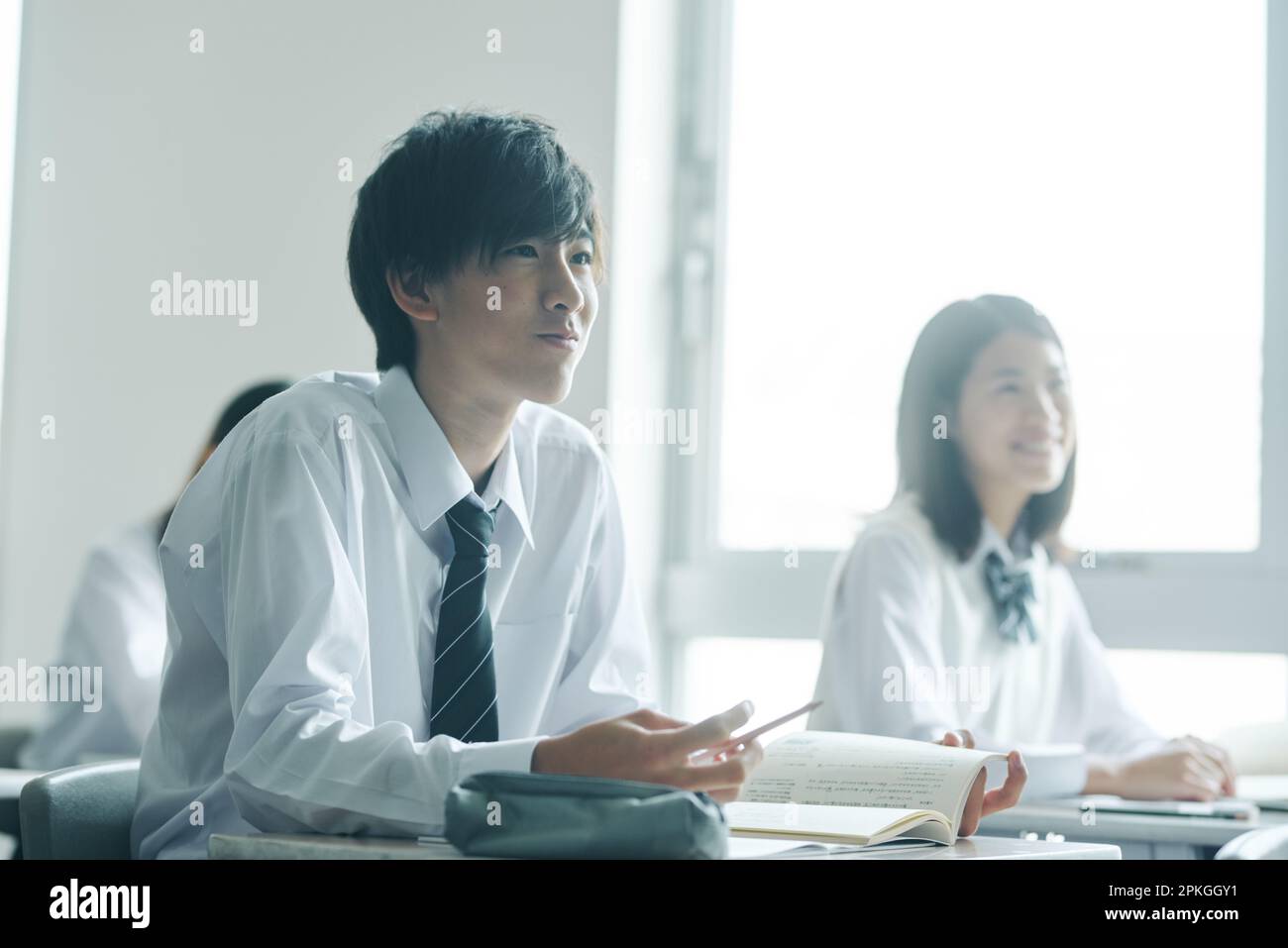 High school boys taking a class in a classroom Stock Photo - Alamy