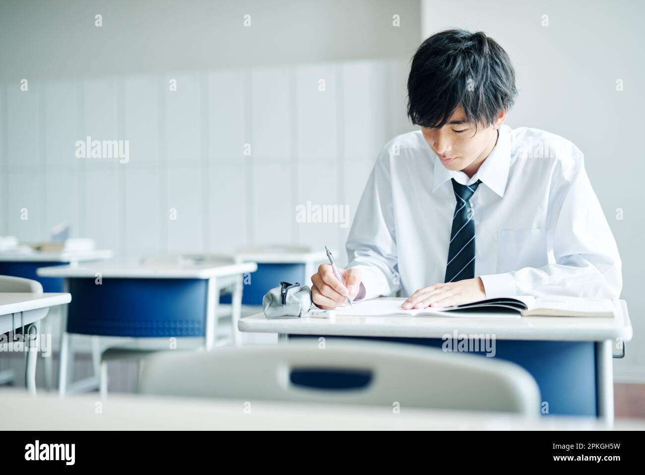 High school boys taking a mock exam in a classroom Stock Photo - Alamy