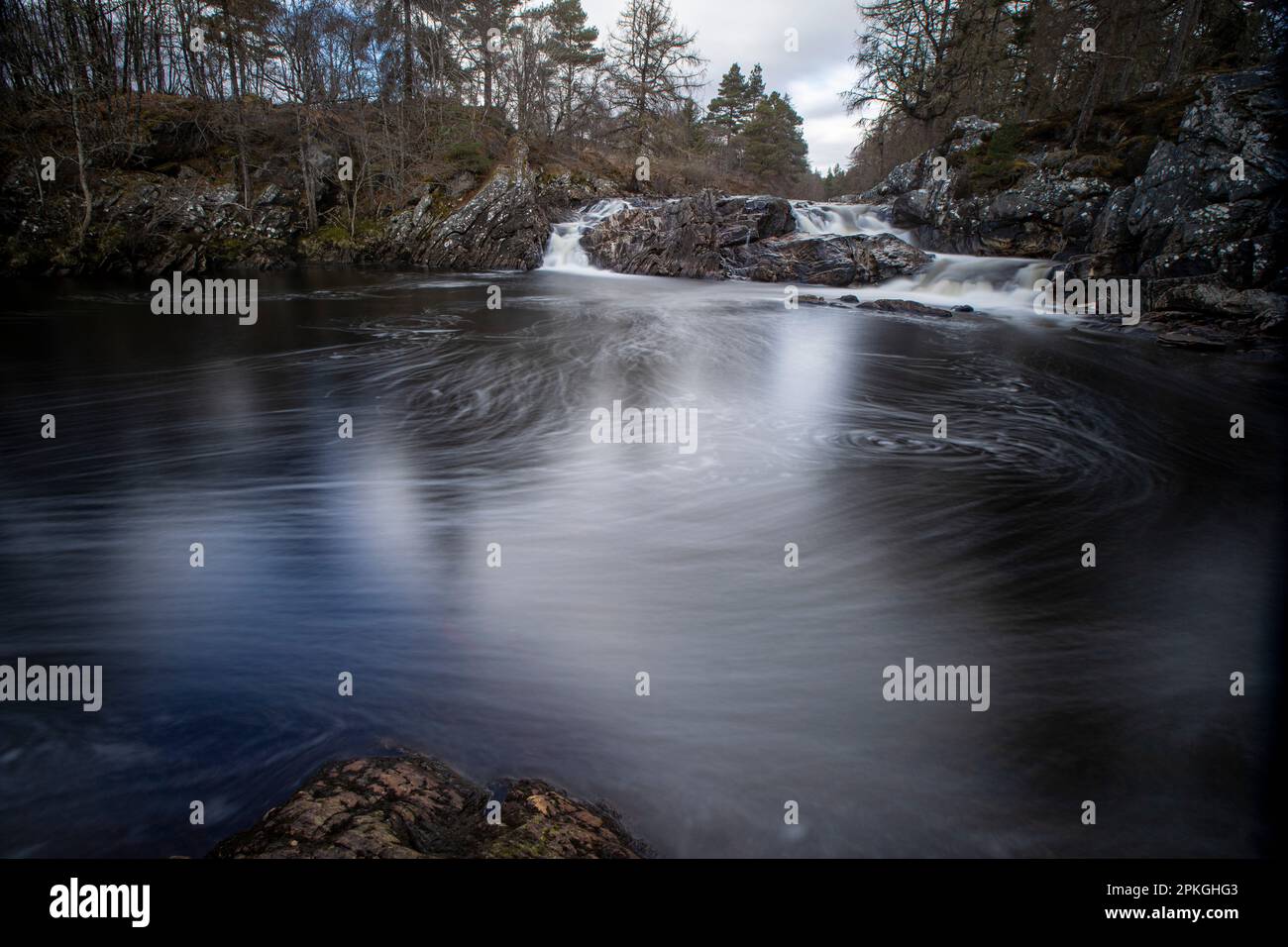 Cassley waterfalls, Sutherland, Scotland Stock Photo - Alamy