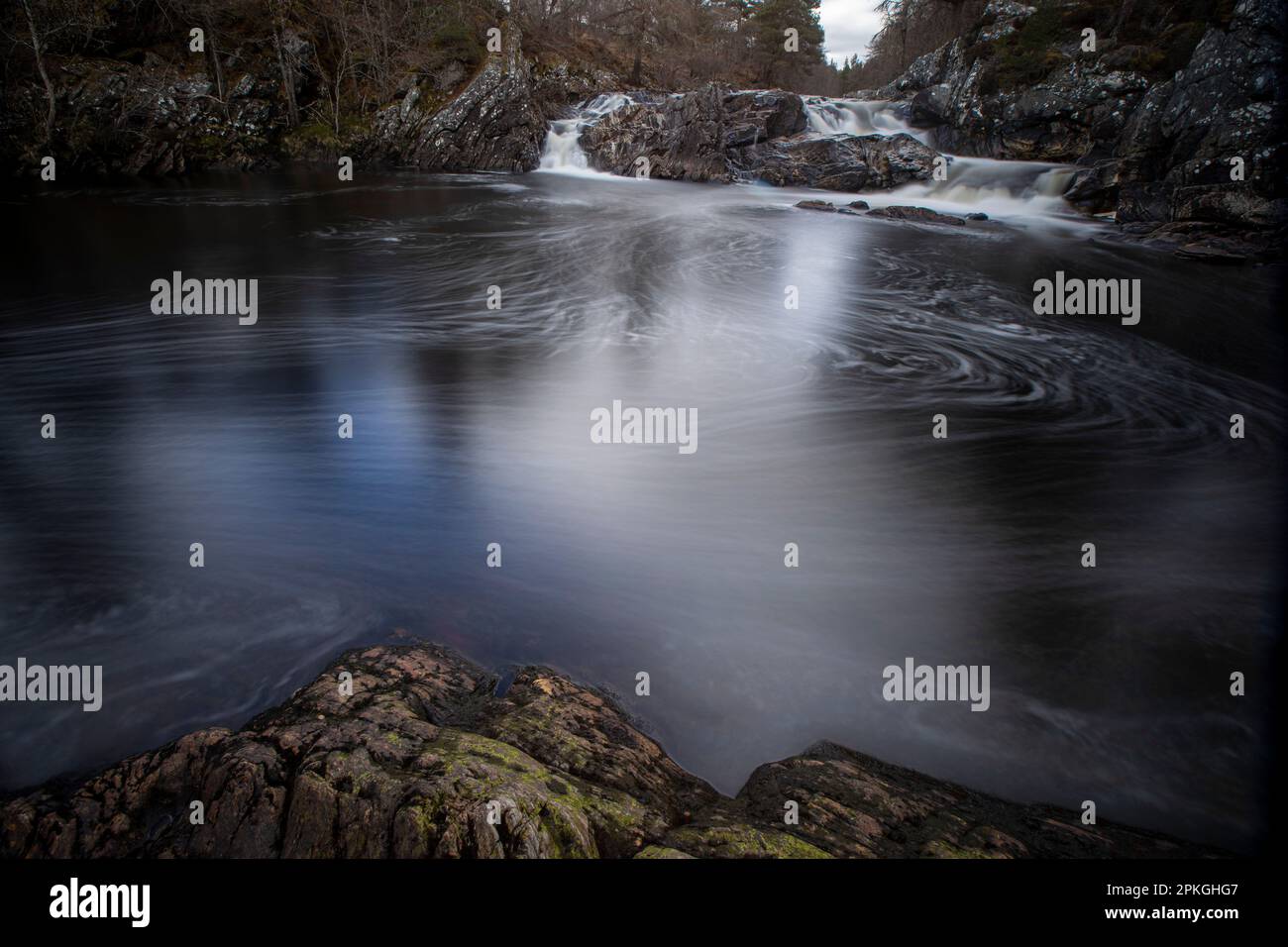 Cassley waterfalls, Sutherland, Scotland Stock Photo - Alamy