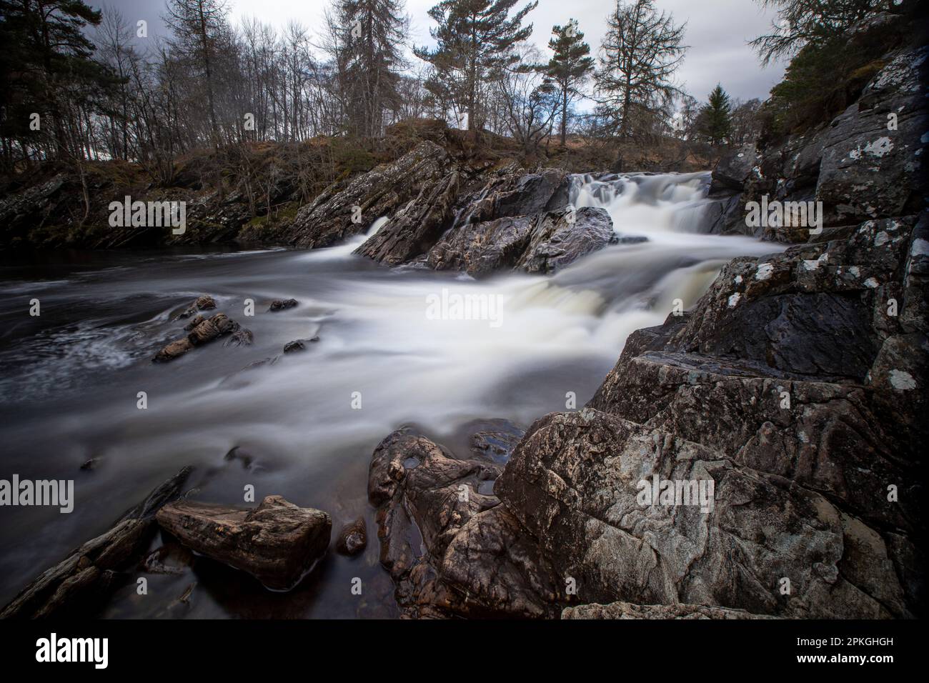 Cassley waterfalls, Sutherland, Scotland Stock Photo - Alamy
