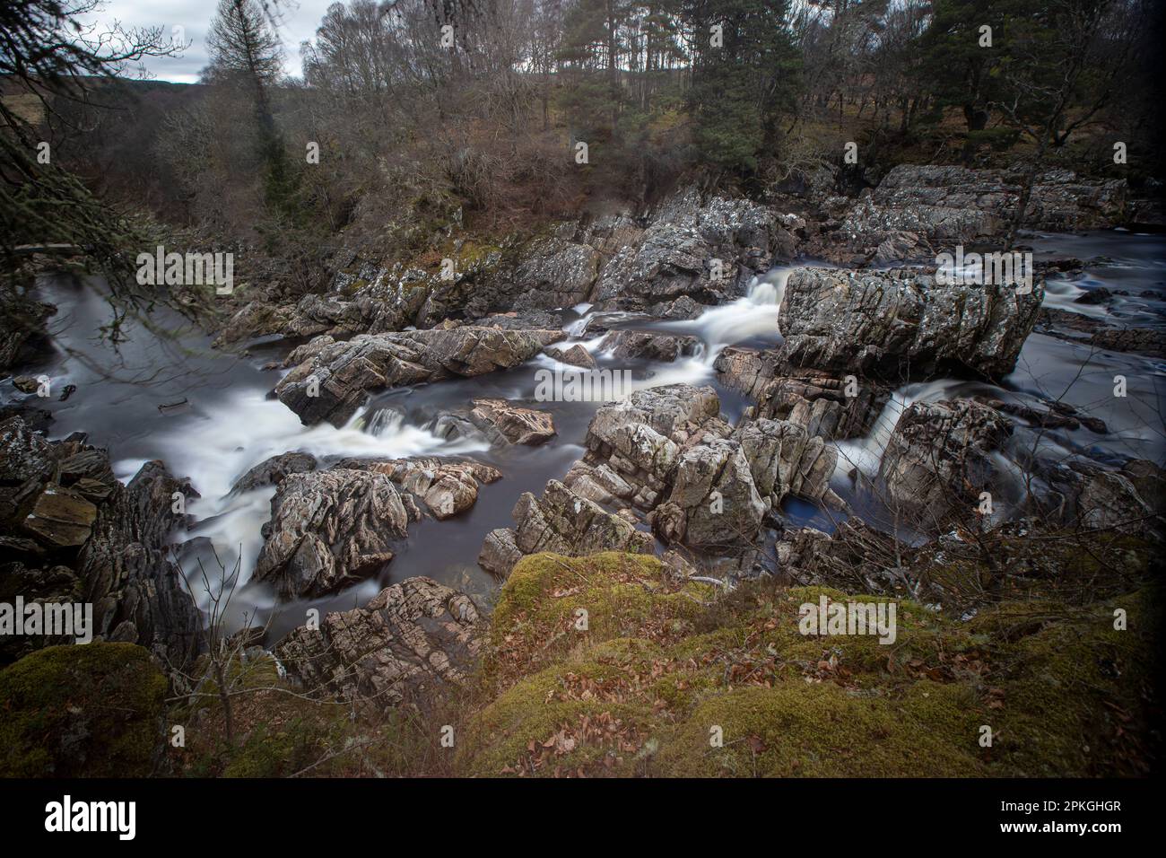 Cassley waterfalls, Sutherland, Scotland Stock Photo - Alamy