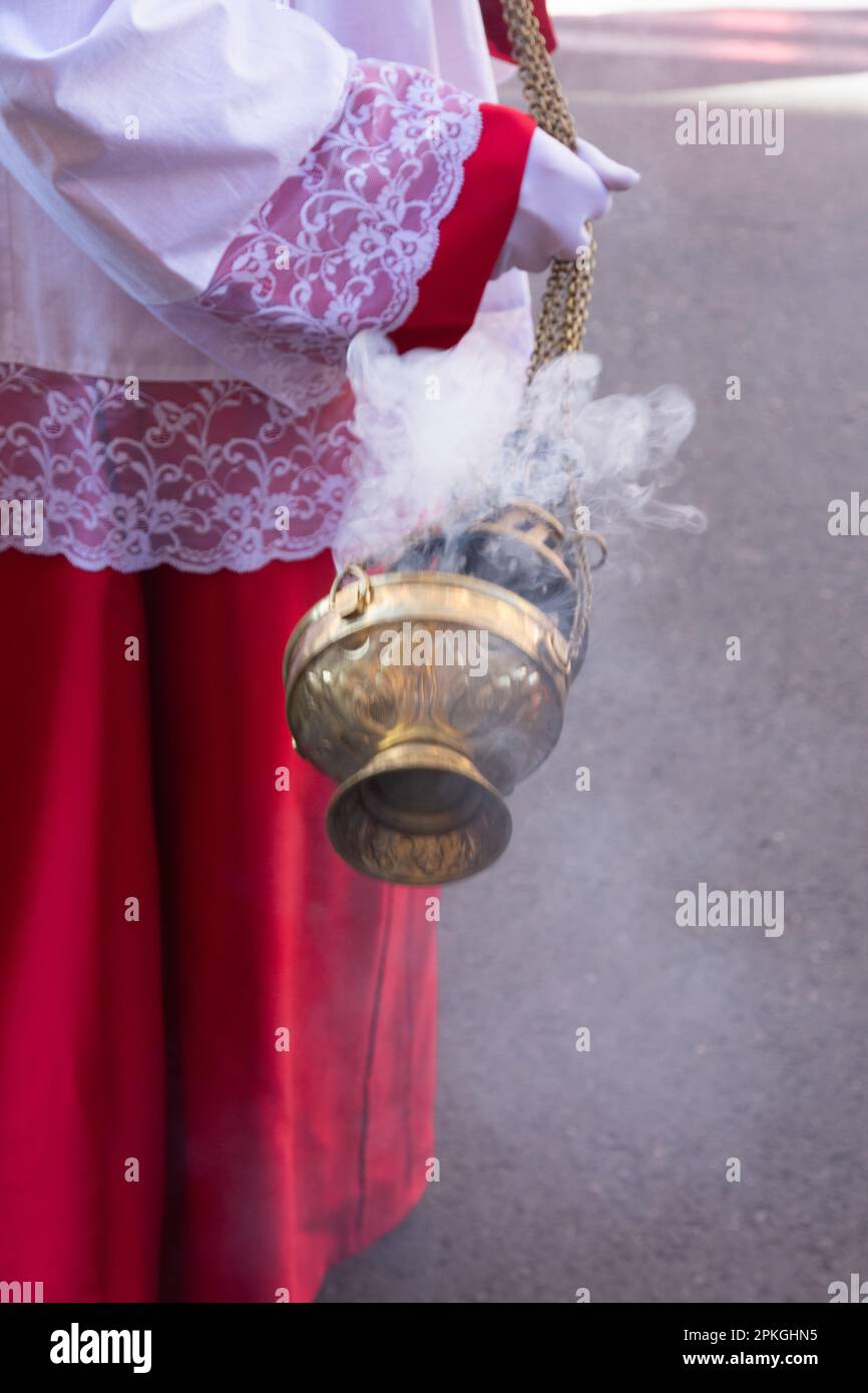 Madrid, Spain; April 2, 2023: Holy Week Procession on Palm Sunday ...