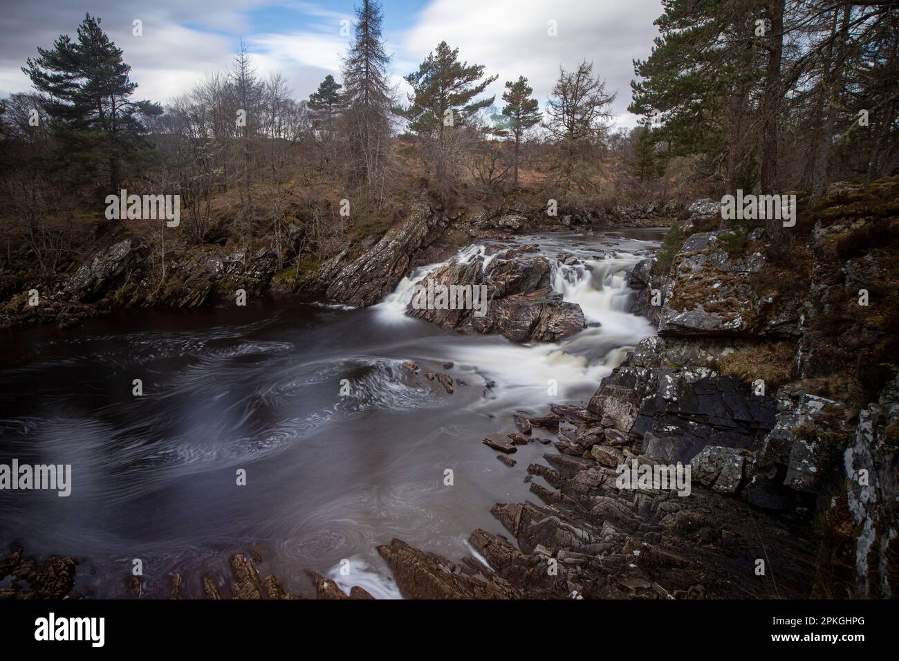 Cassley waterfalls, Sutherland, Scotland Stock Photo - Alamy