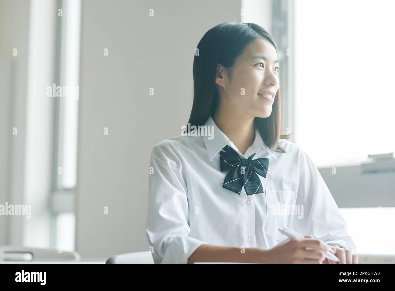 High school girls studying in a classroom Stock Photo - Alamy
