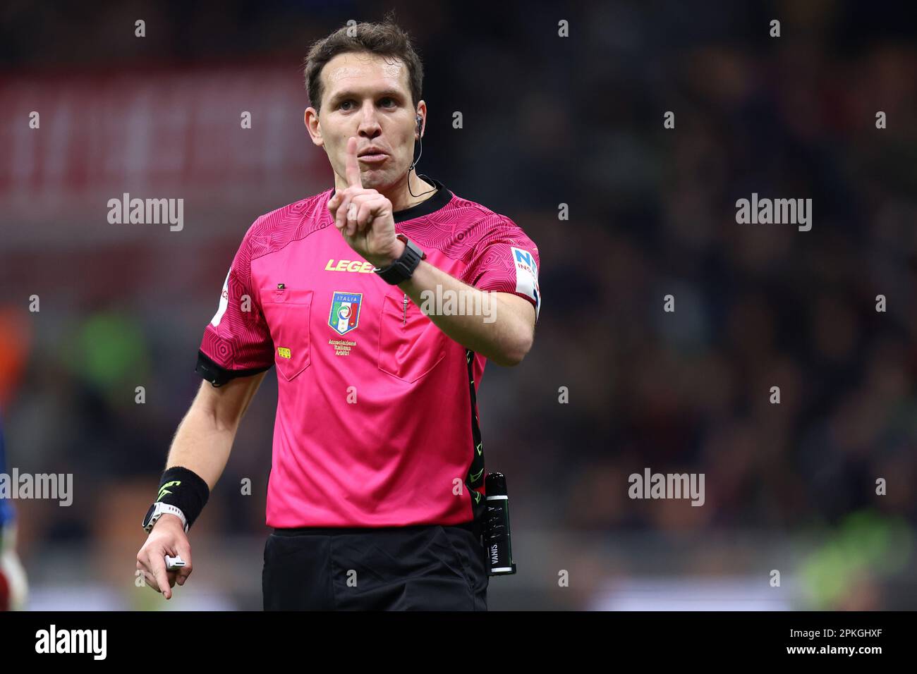 Milano, Italy. 07th Apr, 2023. Matteo Marcenaro official referee ...