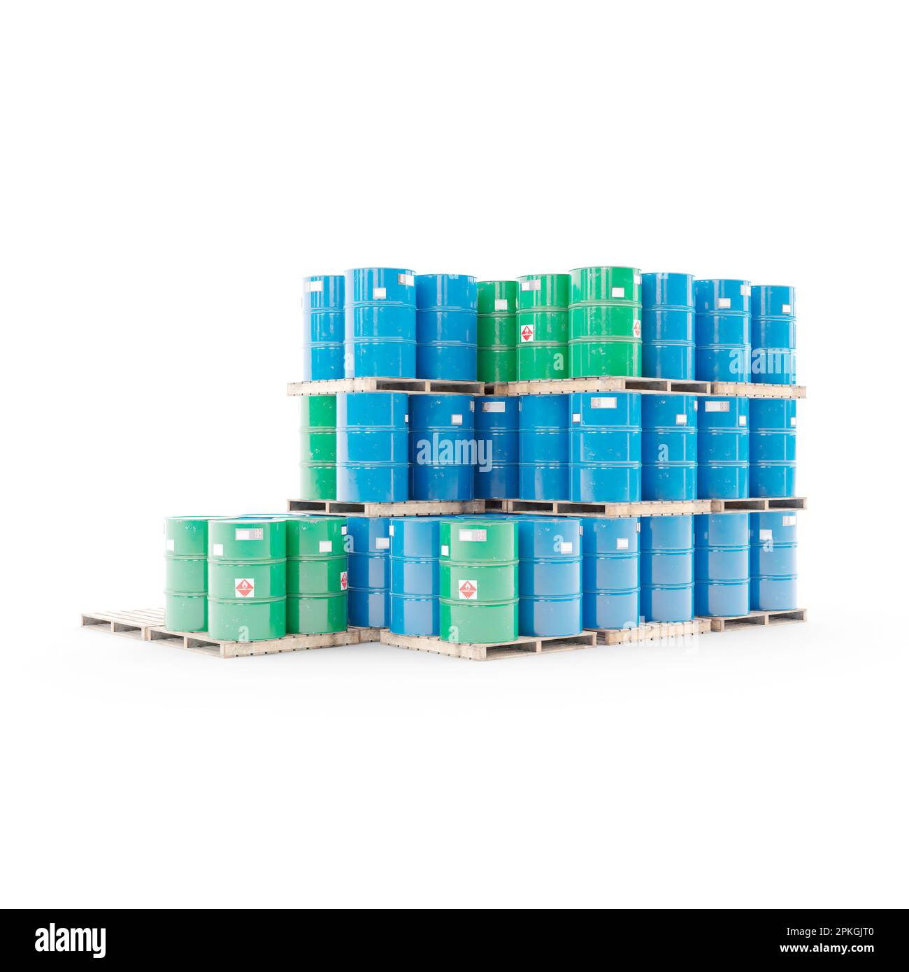 Rows of barrels Cut Out Stock Images & Pictures - Alamy
