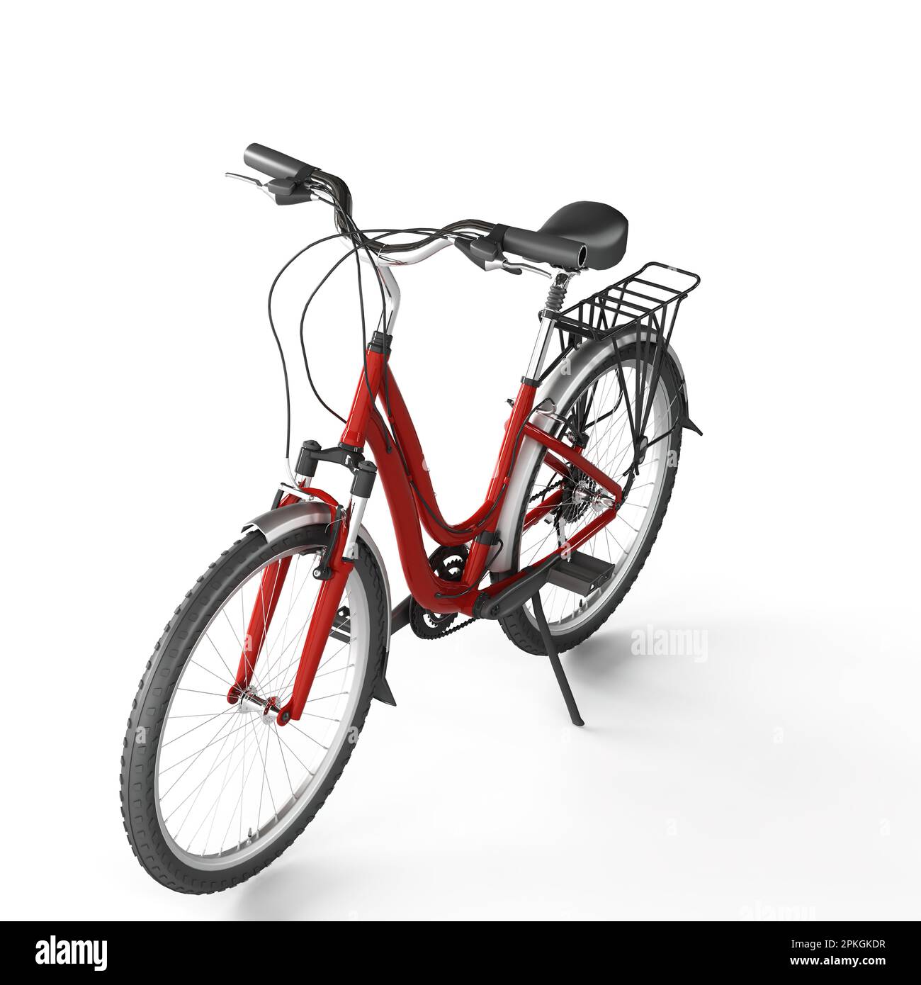 Bicycle on city street Cut Out Stock Images & Pictures - Alamy