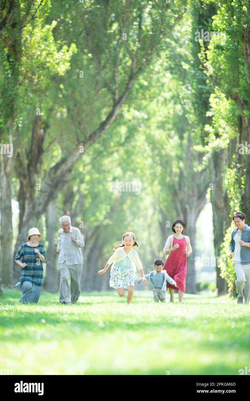 Woman walking alongside child hi-res stock photography and images - Alamy