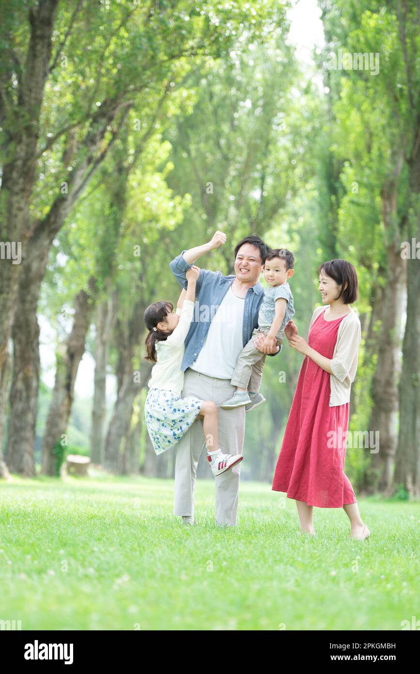 Parent and child playing at poplar trees Stock Photo - Alamy Parent and child playing at poplar trees Stock Photo - Alamy