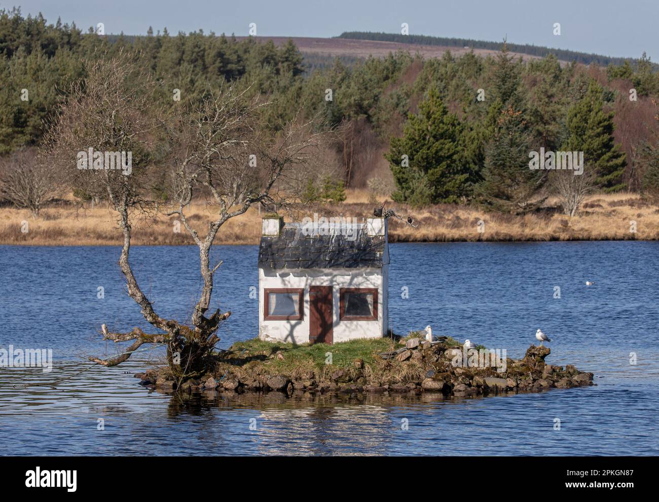 The Wee Hoose, Loch Shin, Lairg, Scotland Stock Photo - Alamy