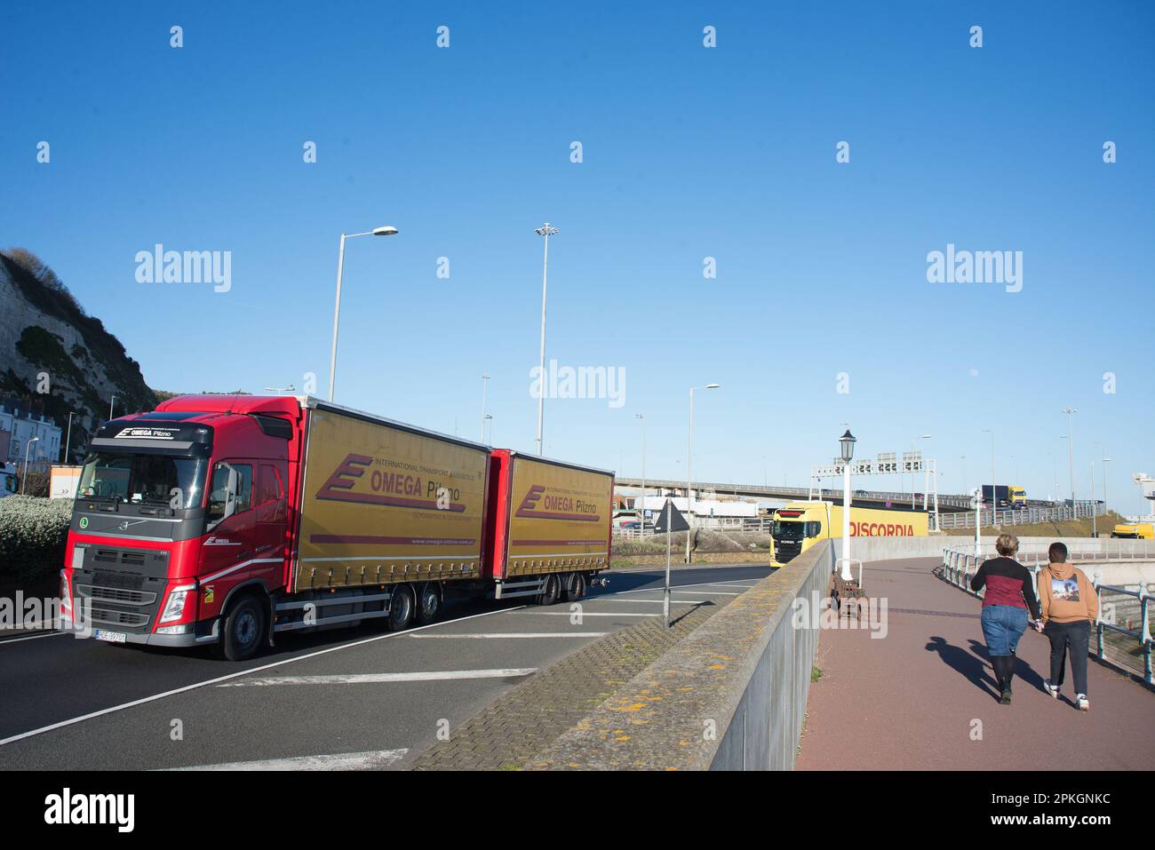 Port of Dover amidst traffic immigration control delays Stock Photo - Alamy