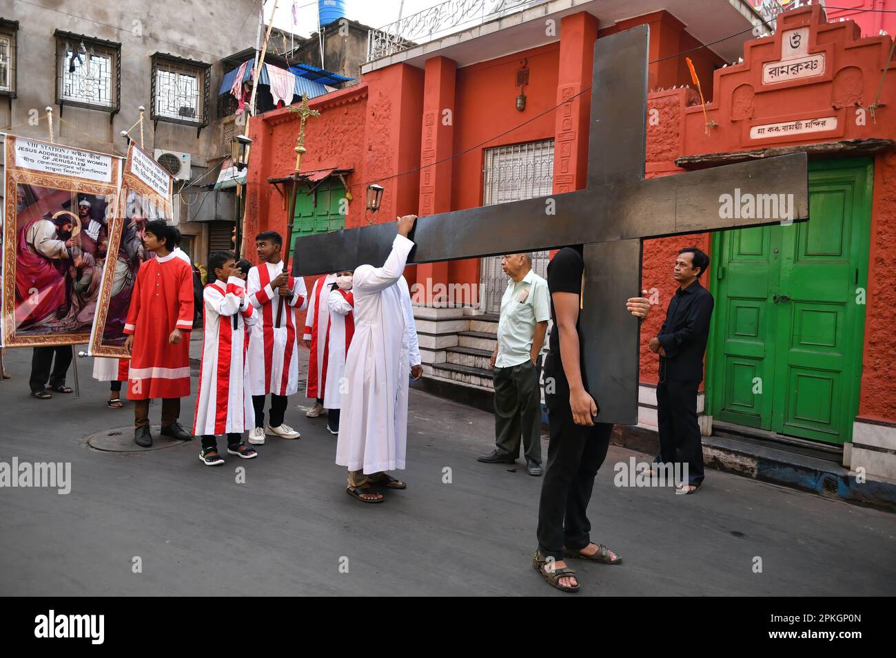 Kolkata, India. 07th Apr, 2023. Christian community people participate ...