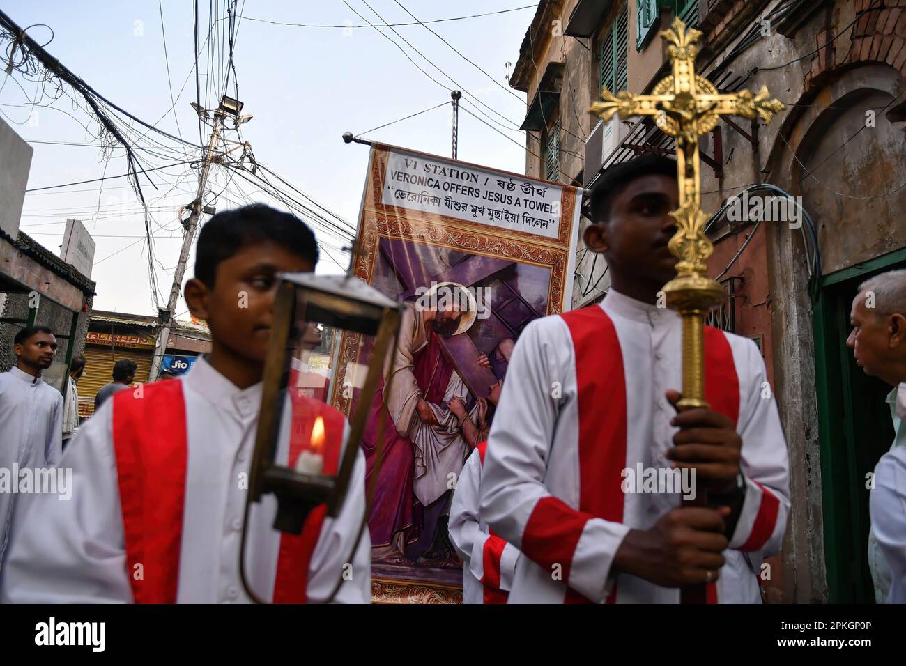 Kolkata, India. 07th Apr, 2023. Christian community people participate ...
