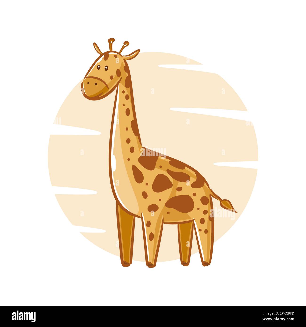 Cute giraffe animal cartoon design Stock Vector Image & Art - Alamy