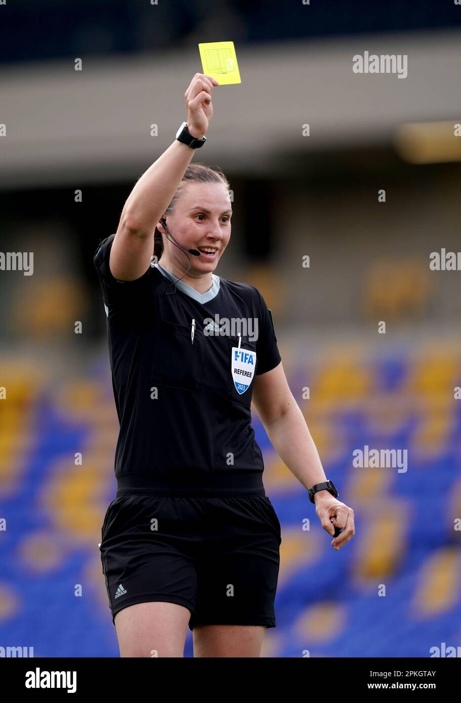 Louise Thompson, referee during an International Friendly match at ...