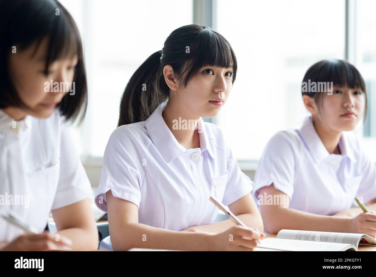 Nursing students taking a class in a classroom Stock Photo - Alamy