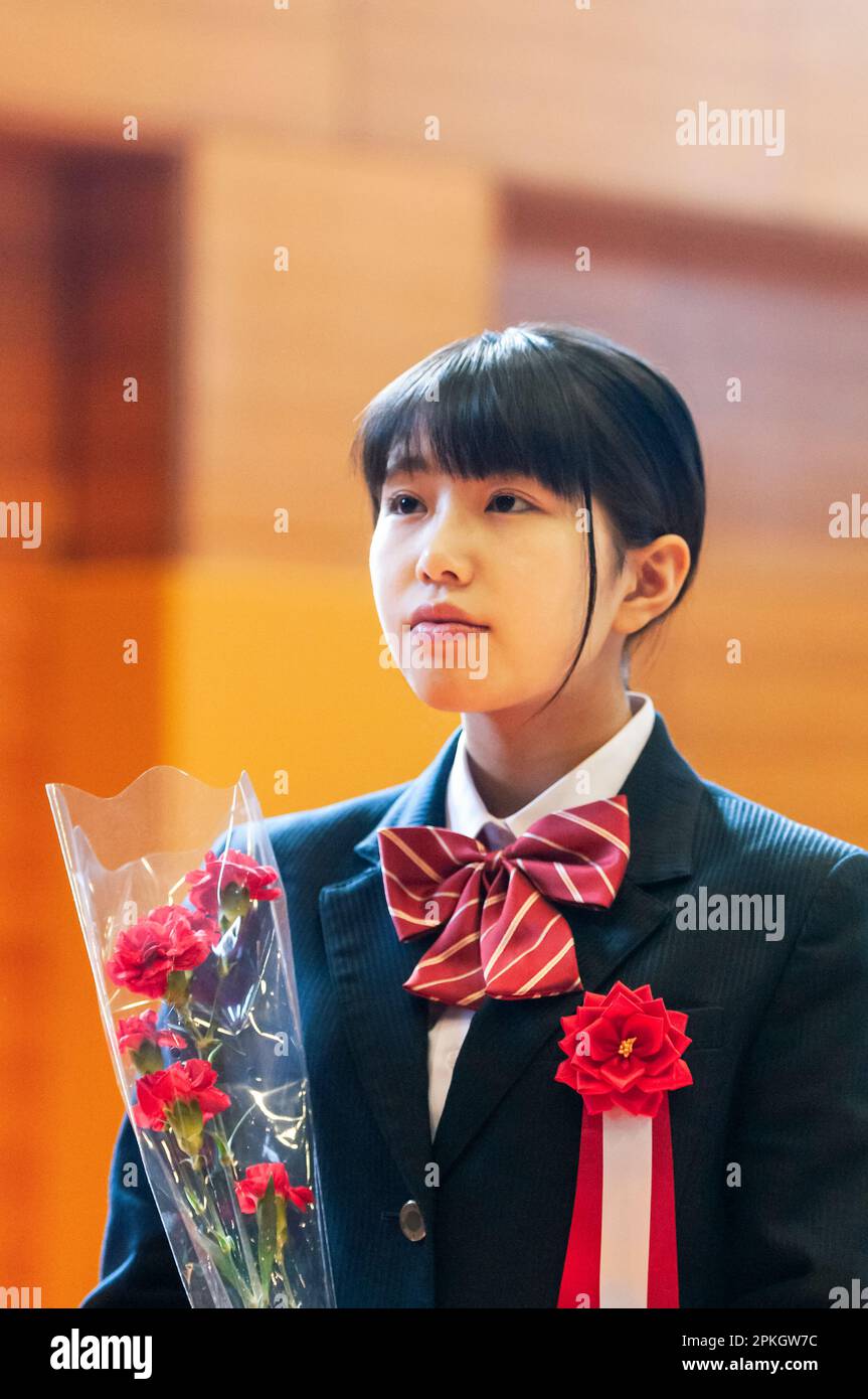 Japanese high school graduation ceremony hi-res stock photography and ...