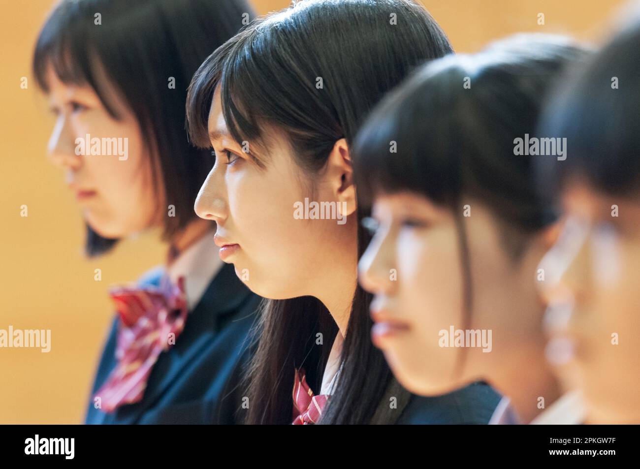 Students lining up in the gymnasium Stock Photo - Alamy