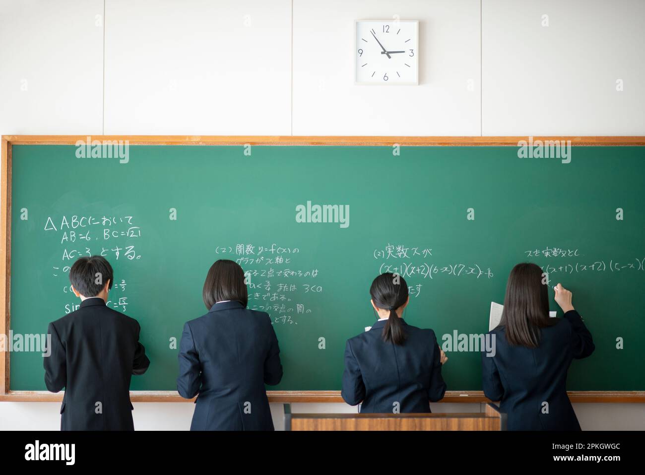 Back view school uniform hi-res stock photography and images - Alamy