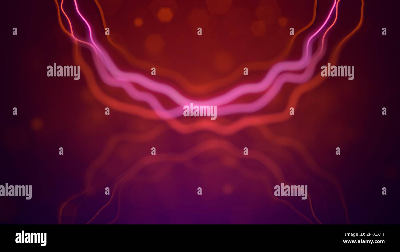 pretty pink and red scintillant curved lines backdrop - abstract 3D ...