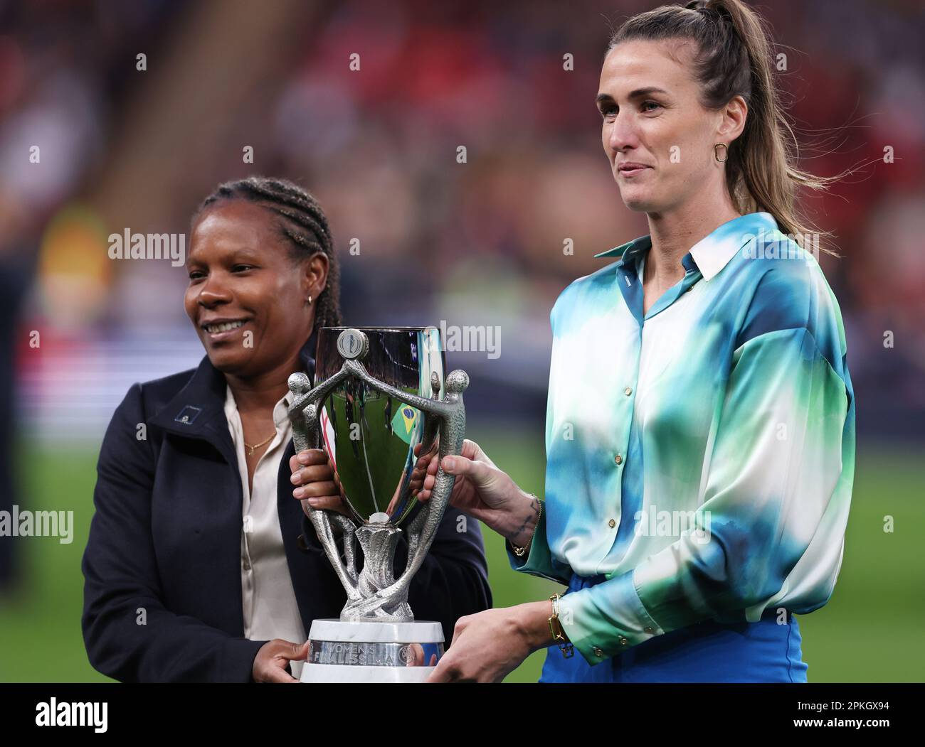 London, UK. 6th Apr, 2023. Former Brazil player Formiga and Former ...