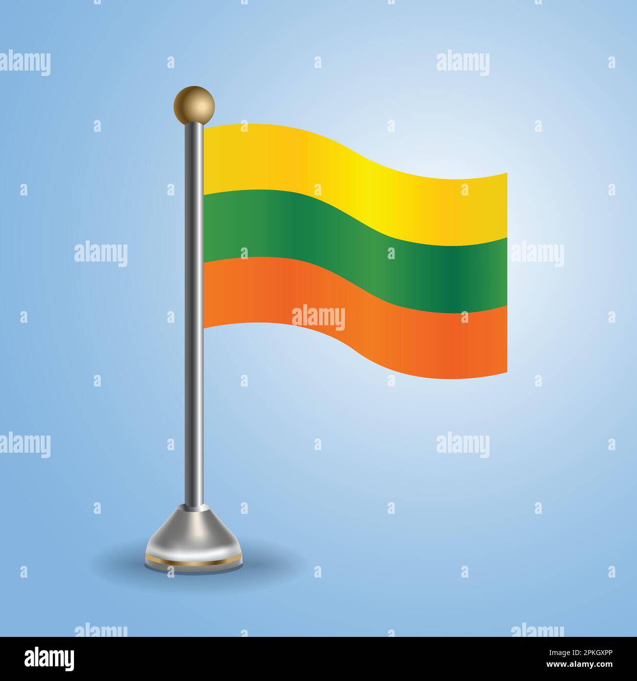 State table flag of Lithuanian. National symbol, vector illustration ...