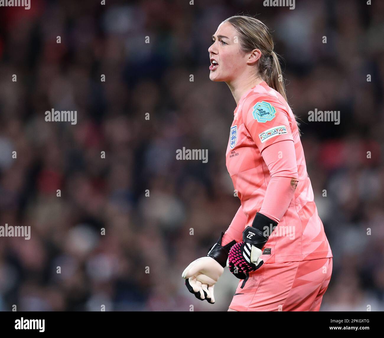 London, England, 6th April 2023. Mary Earps of England during the Women ...