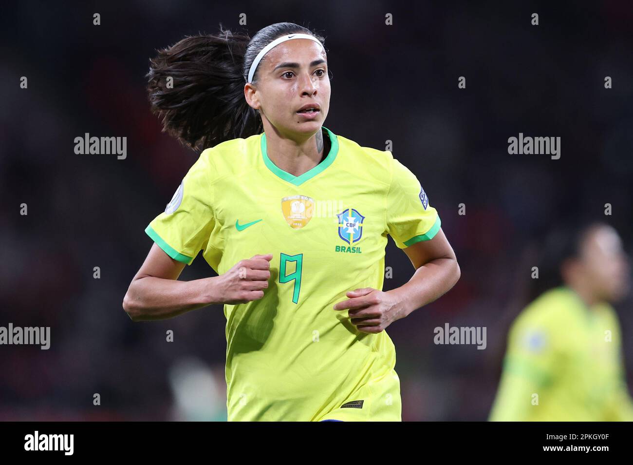 London, England, 6th April 2023. Andressa Alves of Brazil during the ...