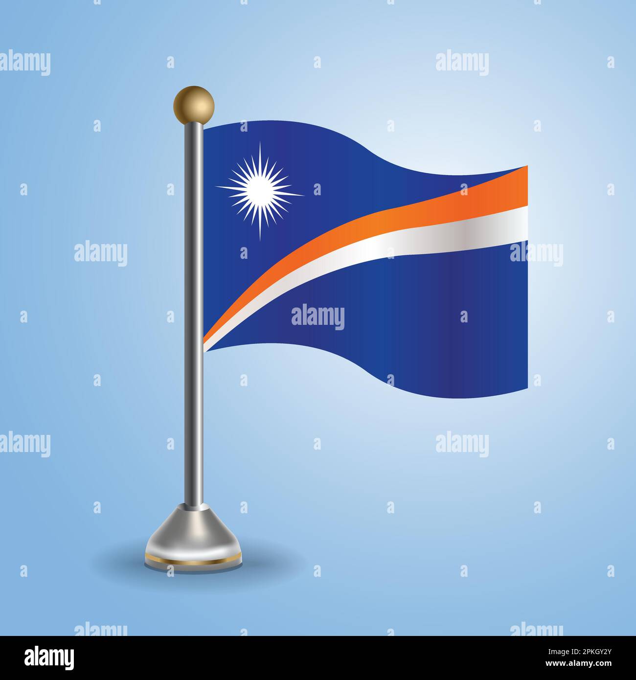 State table flag of Marshall Islands. National symbol, vector ...