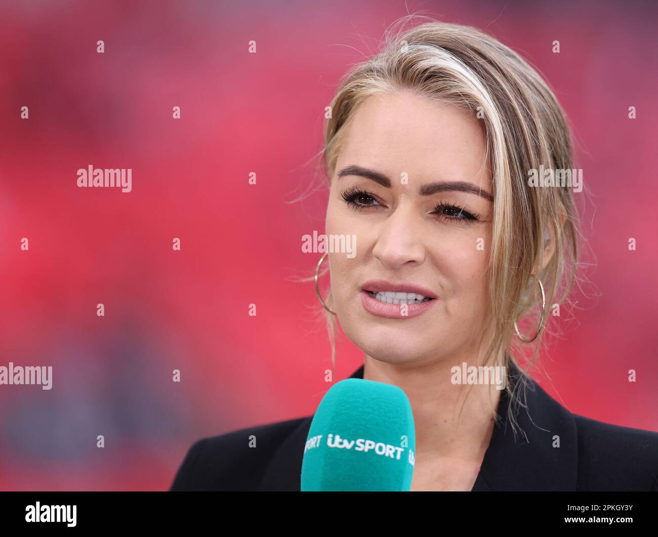 London, UK. 6th Apr, 2023. T.V and radio presenter Laura Woods while ...