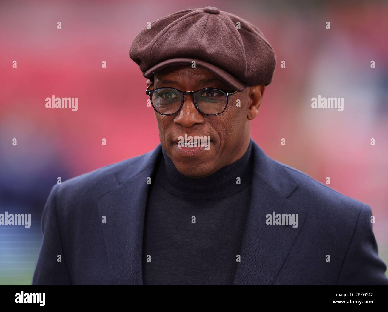 London, UK. 6th Apr, 2023. T.V presenter Ian Wright during the Women's ...