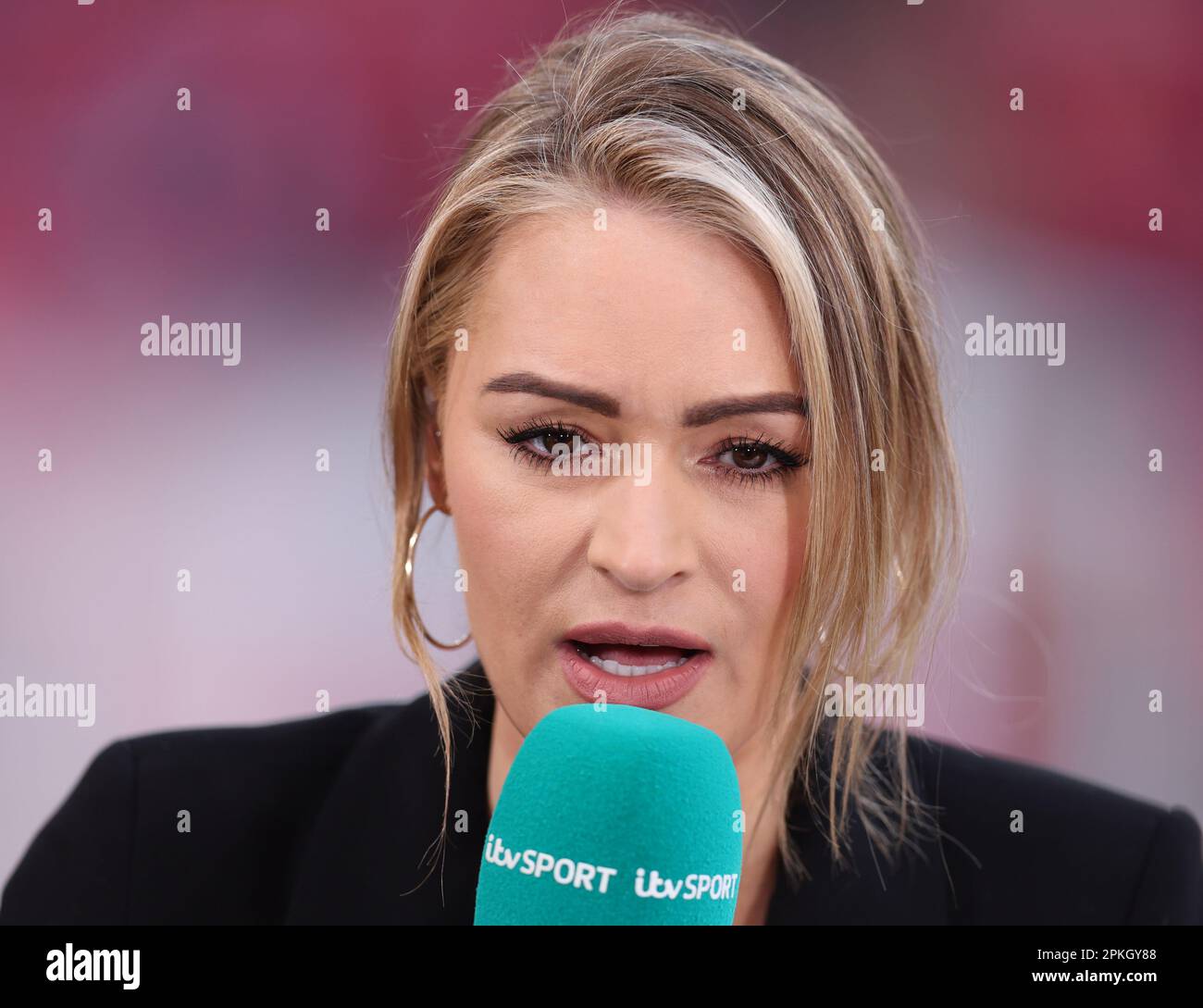 London, UK. 6th Apr, 2023. T.V presenter Laura Woods during the Women's ...