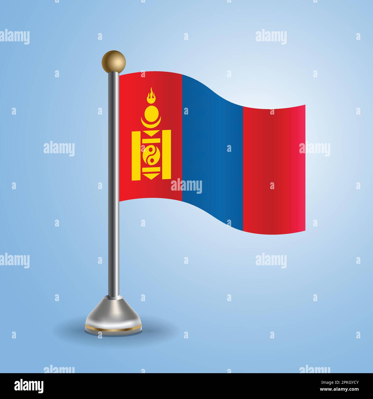 White mongolia flag hi-res stock photography and images - Alamy