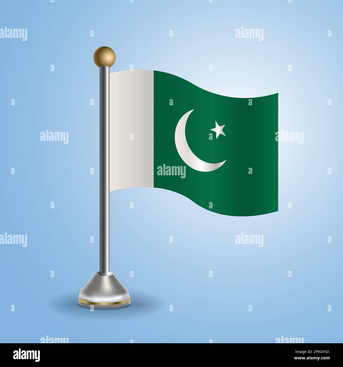 State table flag of Pakistan. National symbol, vector illustration ...