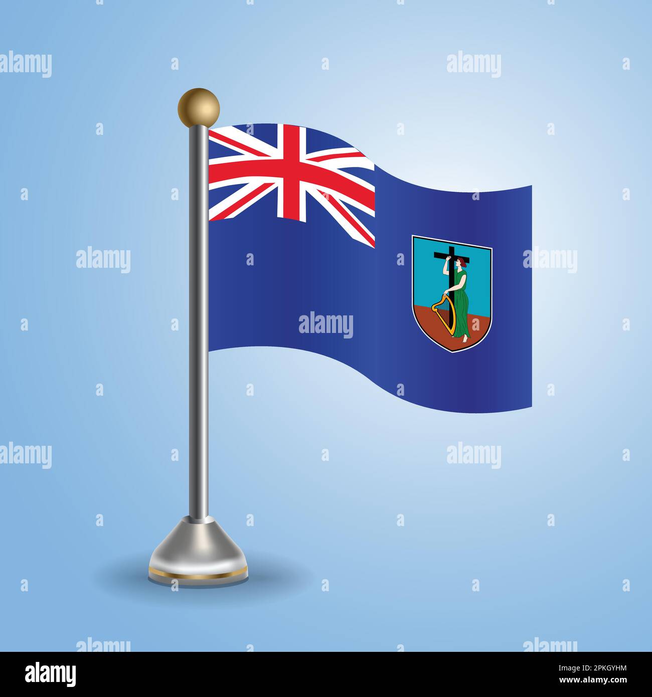 State table flag of Montserrat. National symbol, vector illustration ...