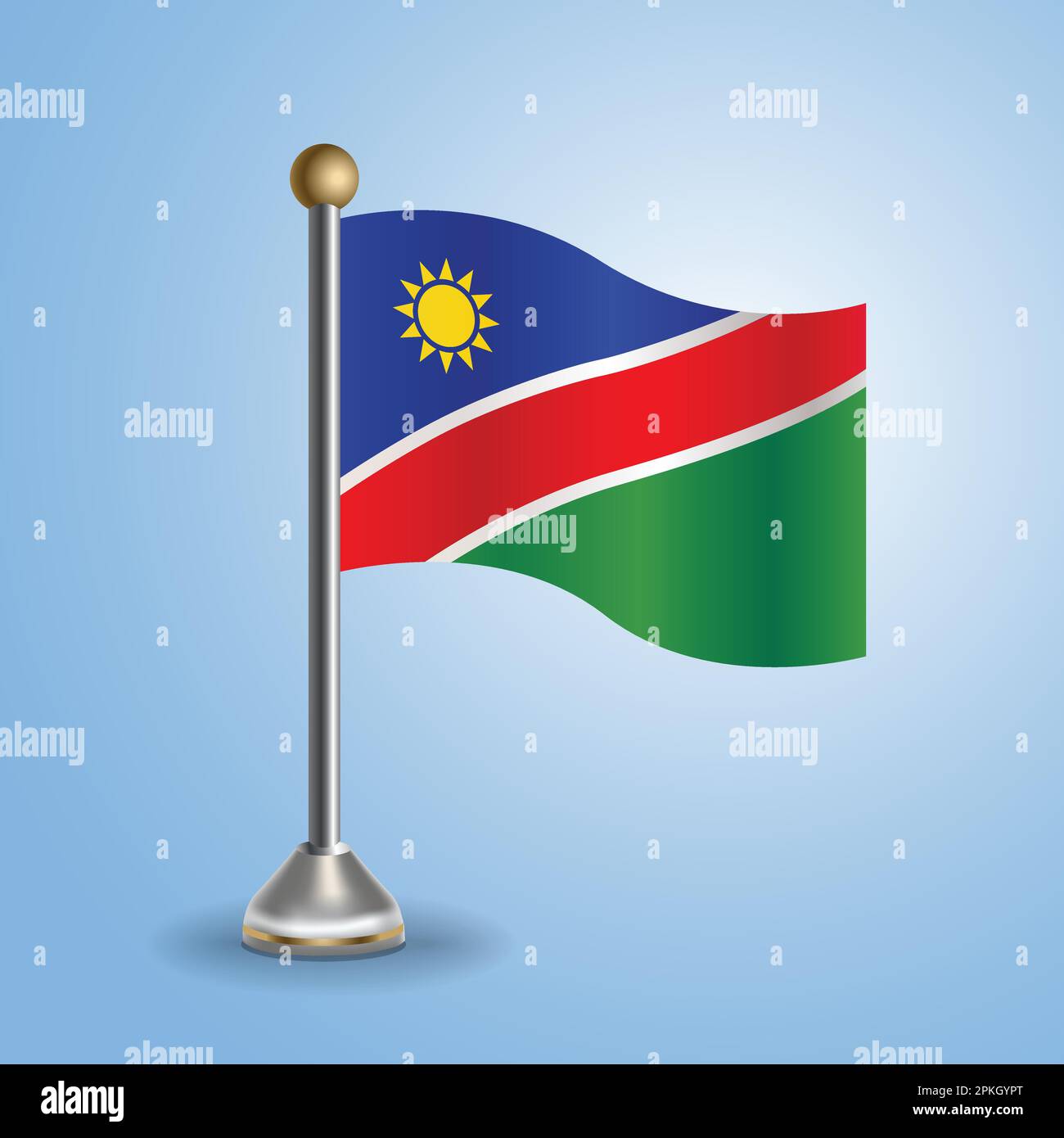 State table flag of Namibia. National symbol, vector illustration Stock ...